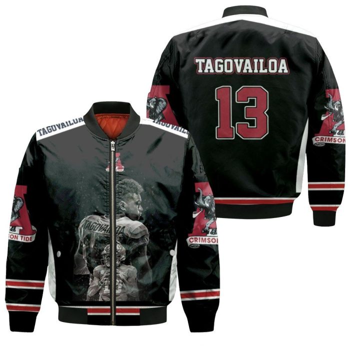 13 Alabama Crimson Tide Tua Tagovailoa Bomber Jacket BBJ0645 – We sell ...