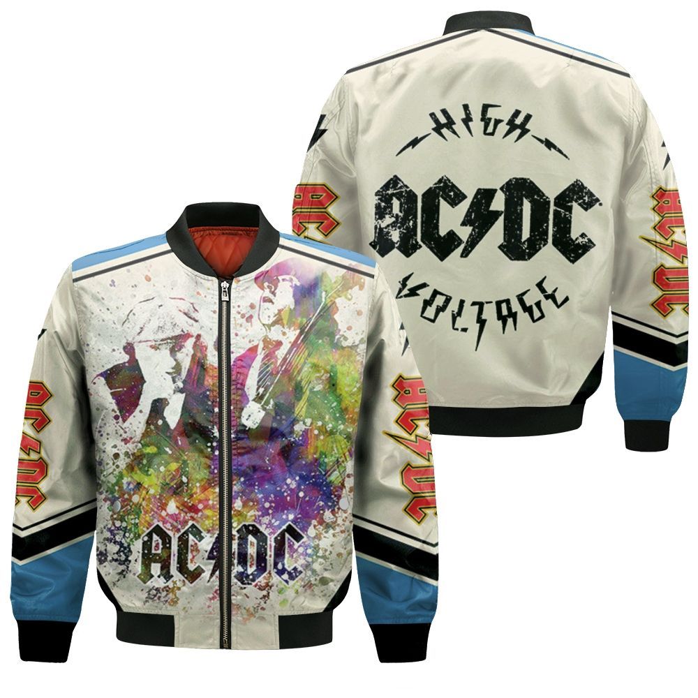 Acdc In Color Aged Pixel Paint Drop Bomber Jacket BBJ2130 – We sell ...