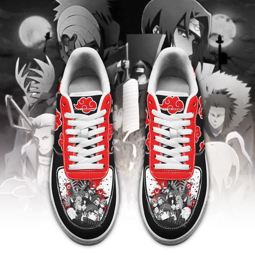 Akatsuki Cloud Shoes Black Naruto Anime Custom Shoes AF1163 – We sell ...