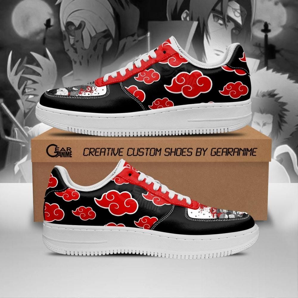 Akatsuki Cloud Shoes Black Naruto Anime Custom Shoes AF1163 – We sell ...