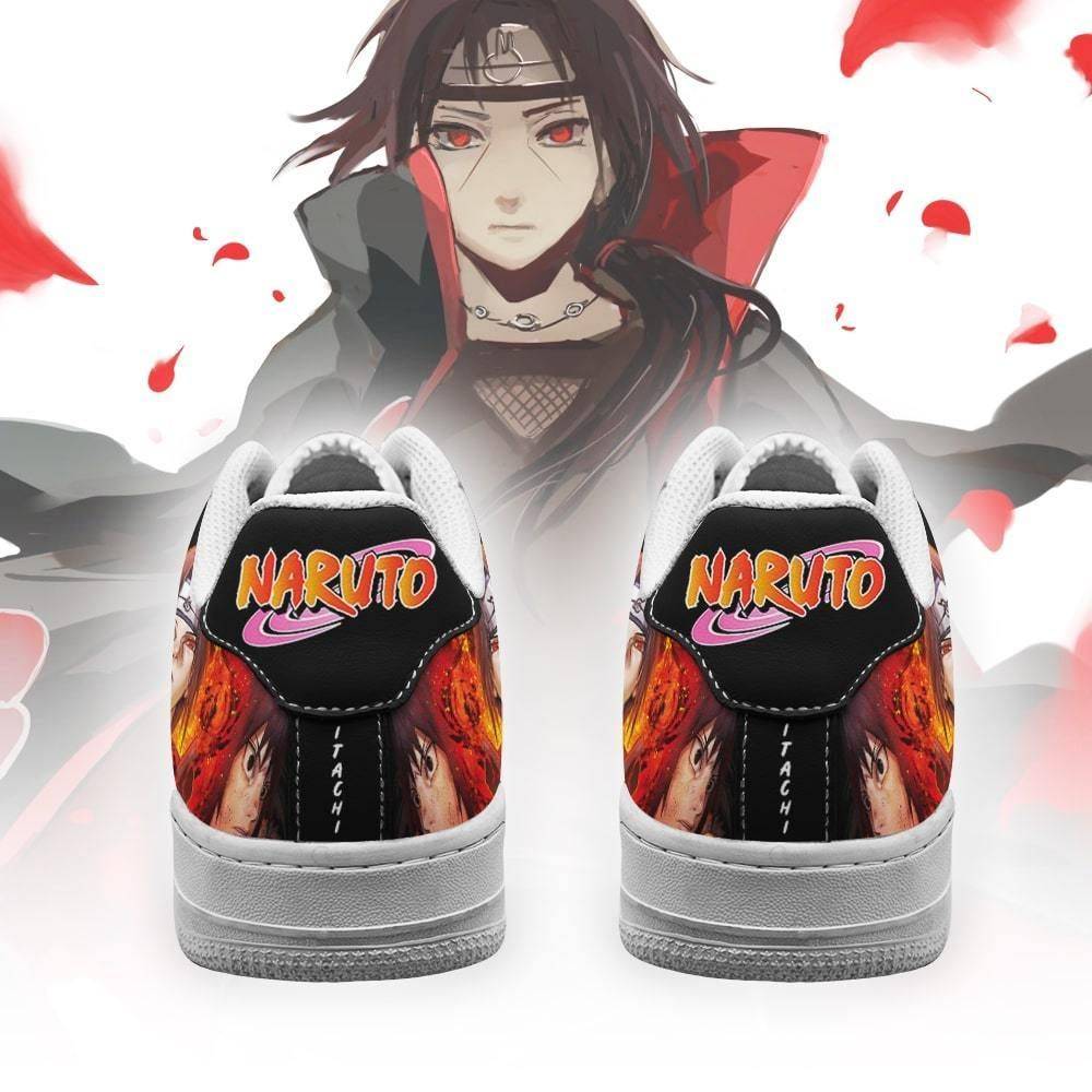 Akatsuki Itachi Air Force Sneakers Custom Naruto Anime Shoes Leather ...