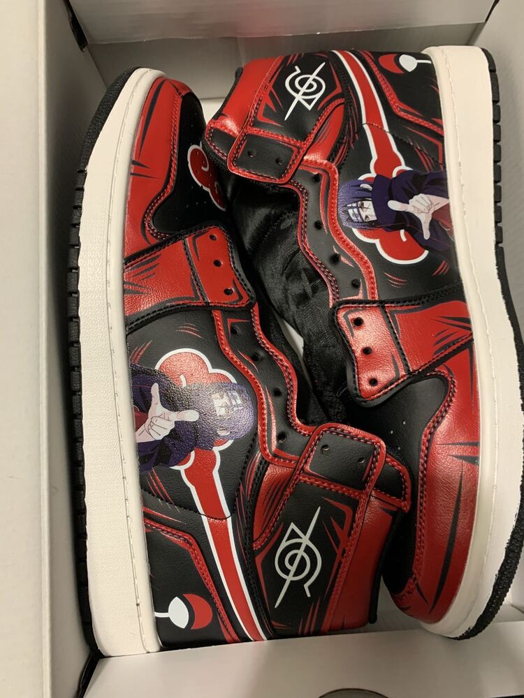Akatsuki Itachi Sneakers Boots Custom Naruto Anime Sneakers JDH1949 ...