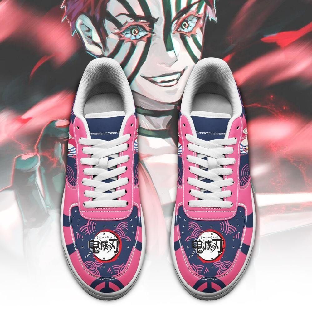 Akaza Nike Air Force Shoes Unique Demon Slayer Anime Custom Sneakers ...