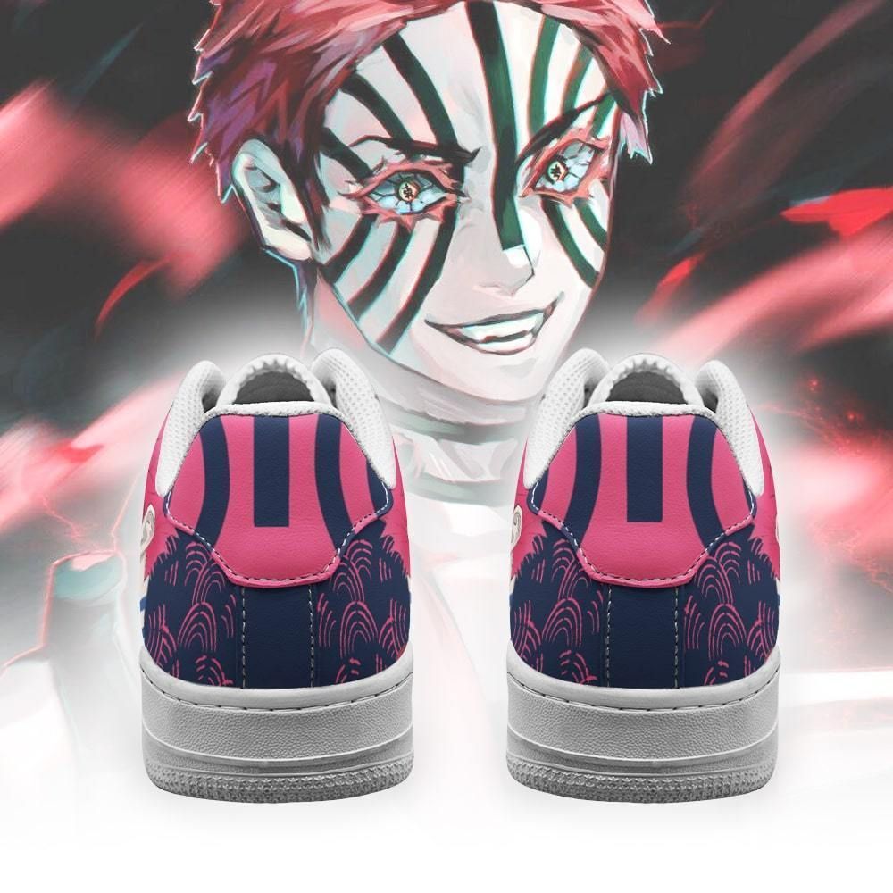 Akaza Nike Air Force Shoes Unique Demon Slayer Anime Custom Sneakers ...