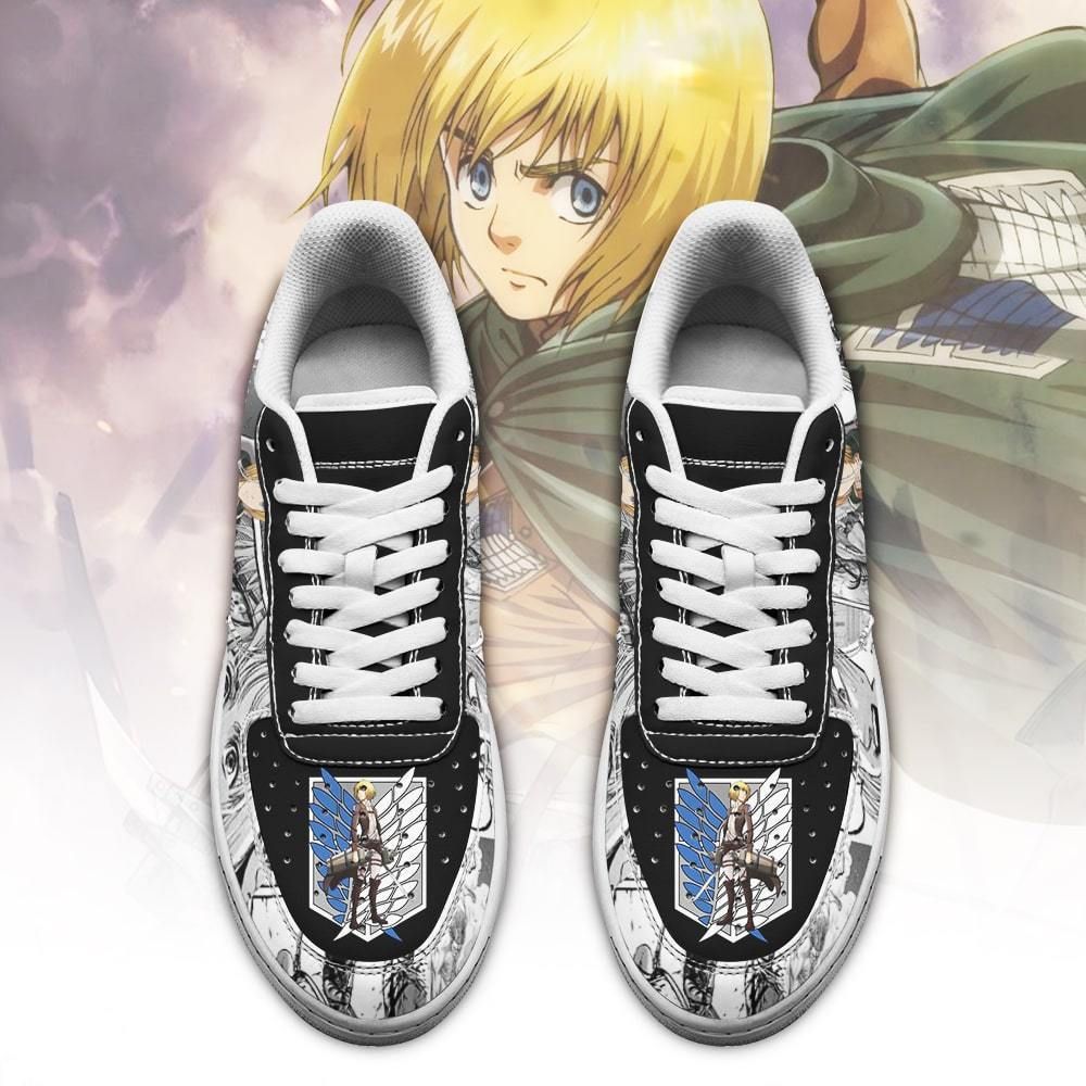 Aot Armin Air Force Sneakers Attack On Titan Anime Shoes Mixed Manga ...