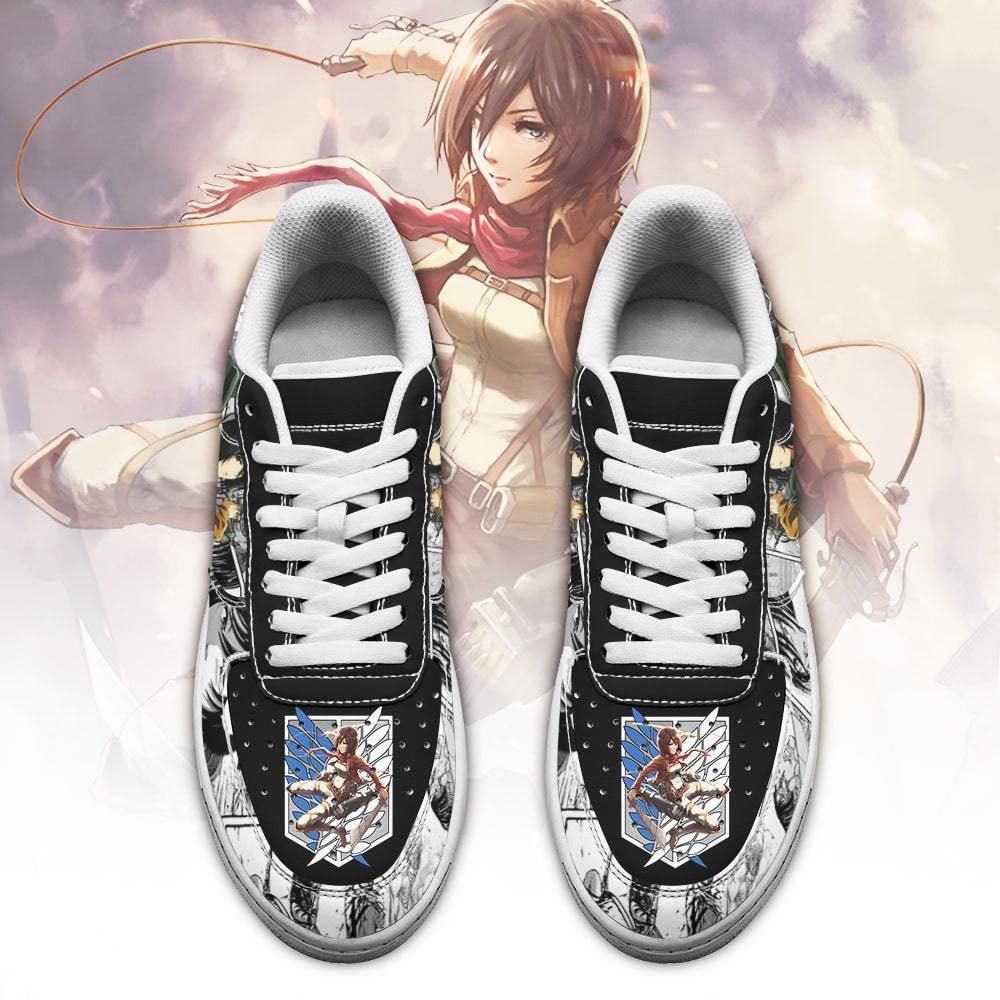 Aot Mikasa Air Force Sneakers Attack On Titan Anime Shoes Mixed Manga ...
