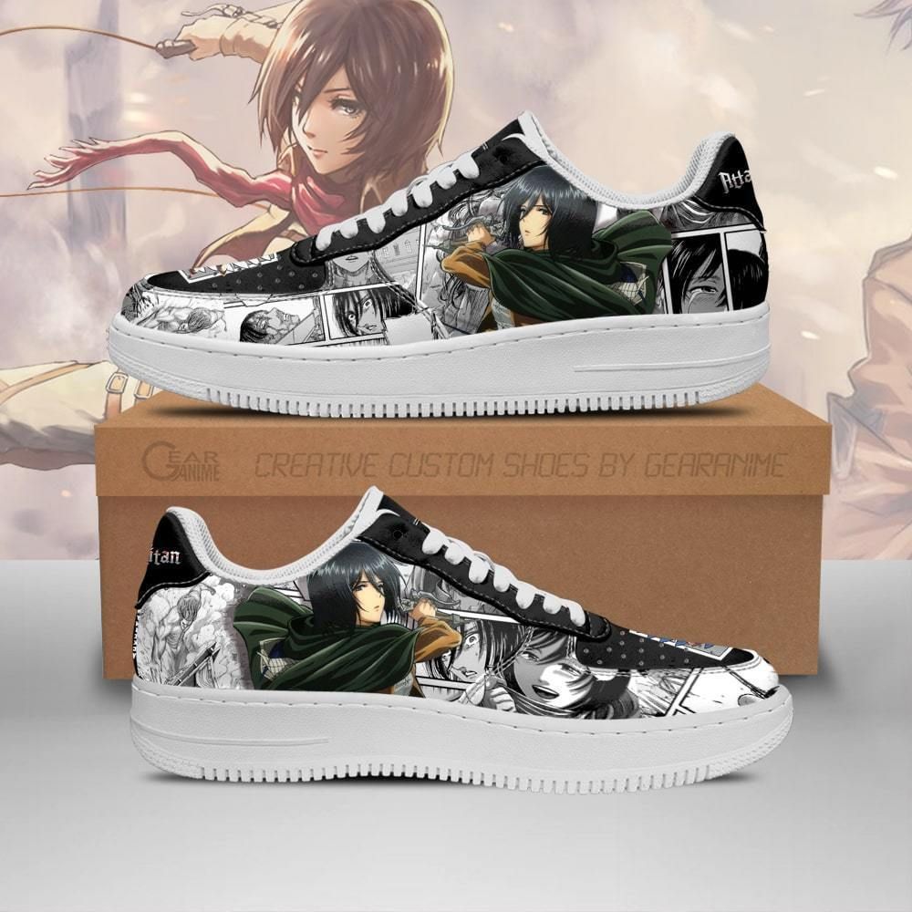 Aot Mikasa Air Force Sneakers Attack On Titan Anime Shoes Mixed Manga ...