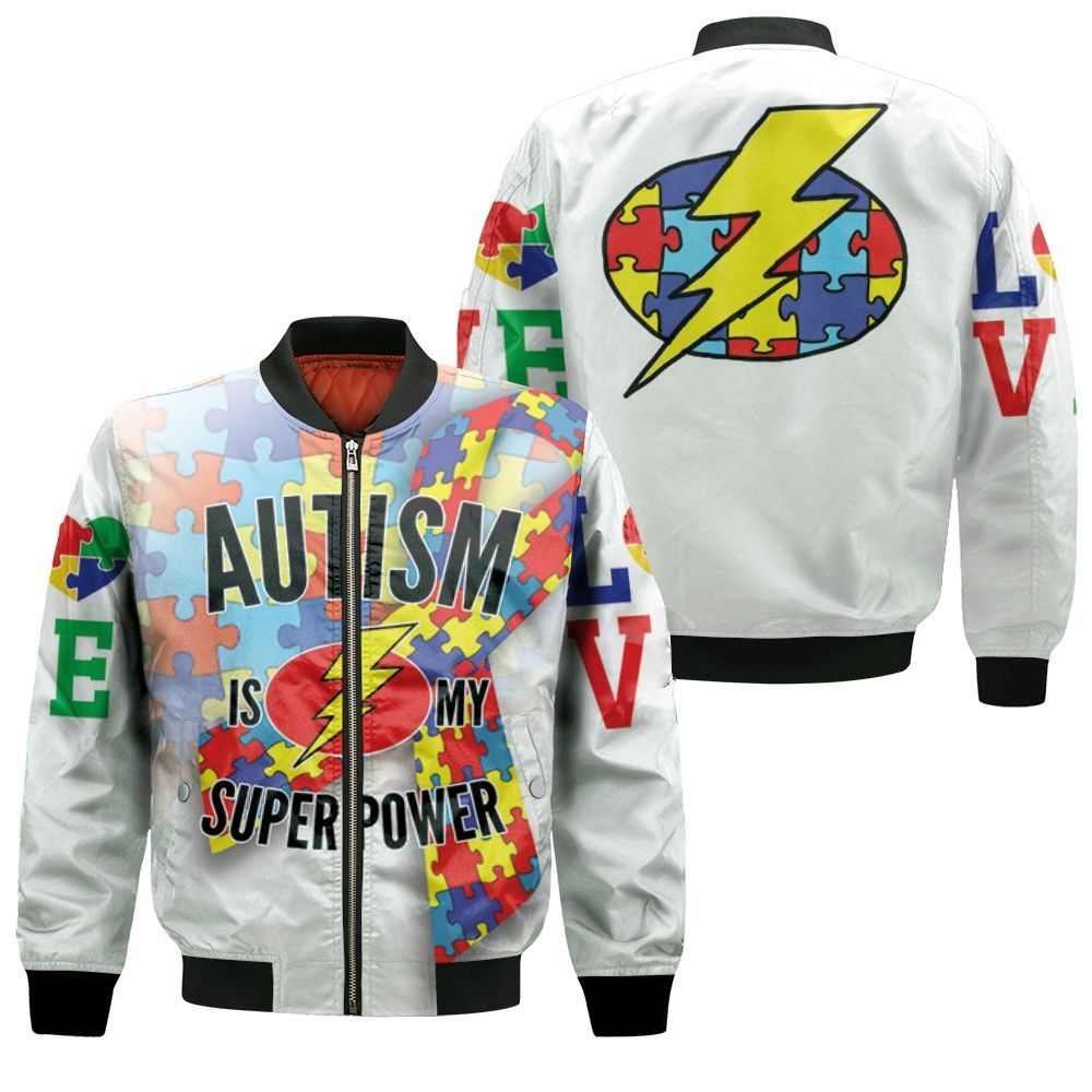 Autism Is My Super Power Autism Support Bomber Jacket BBJ0905 – We sell ...