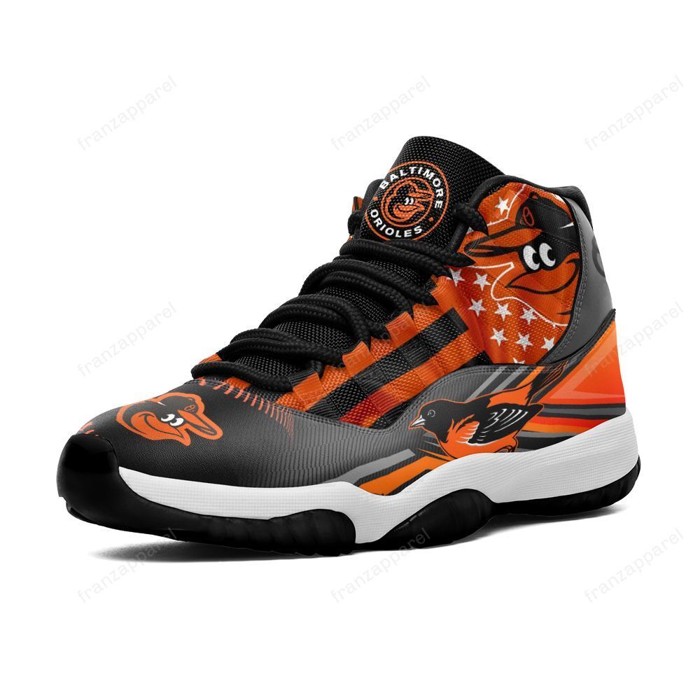 Baltimore Orioles Air Jordan 11 Sneakers – High Top Basketball Shoes ...