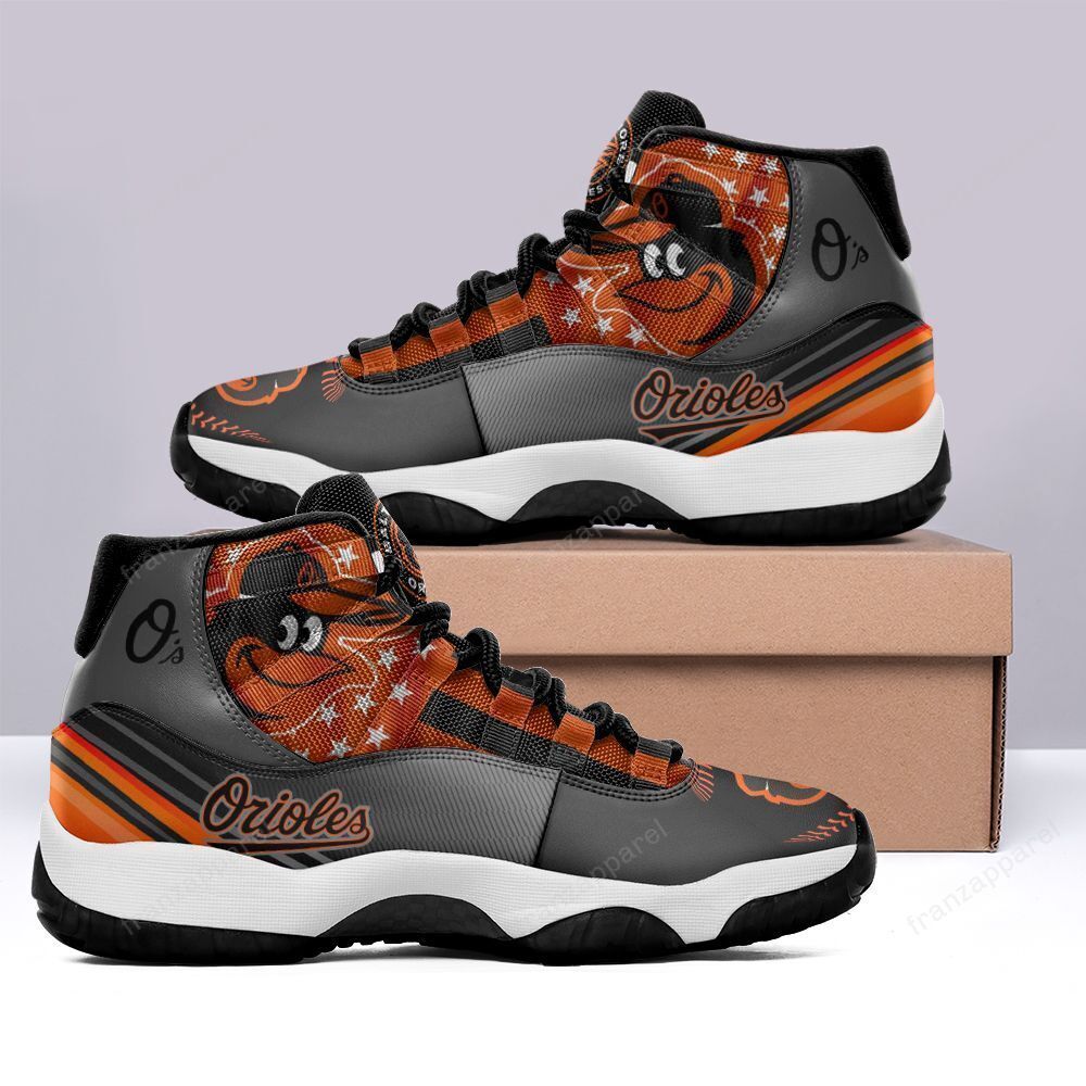 Baltimore Orioles Air Jordan 11 Sneakers – High Top Basketball Shoes ...