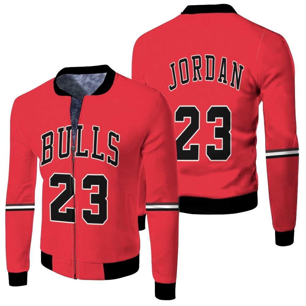 Chicago Bulls Michael Jordan 23 NBA Throwback Red Inspired Fleece ...