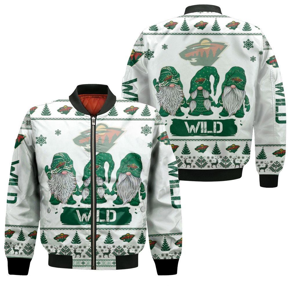 Christmas Gnomes Minnesota Wild Ugly Christmas 3D Bomber Jacket BBJ0430 ...