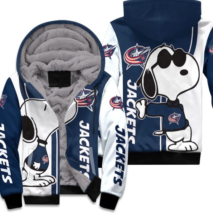 Columbus Blue Jackets Snoopy Lover 3D Printed Unisex Fleece Hoodie – We ...