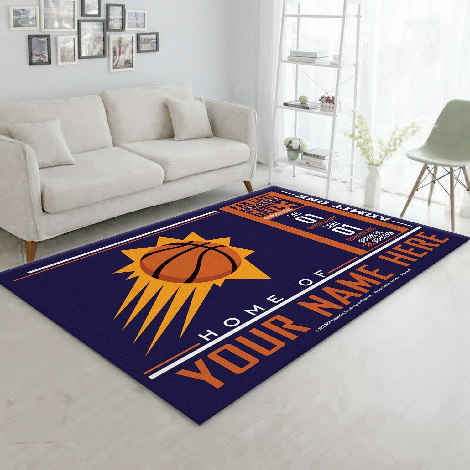 Customizable Phoenix Suns Wincraft Personalized NBA Rug Bedroom Rug ...