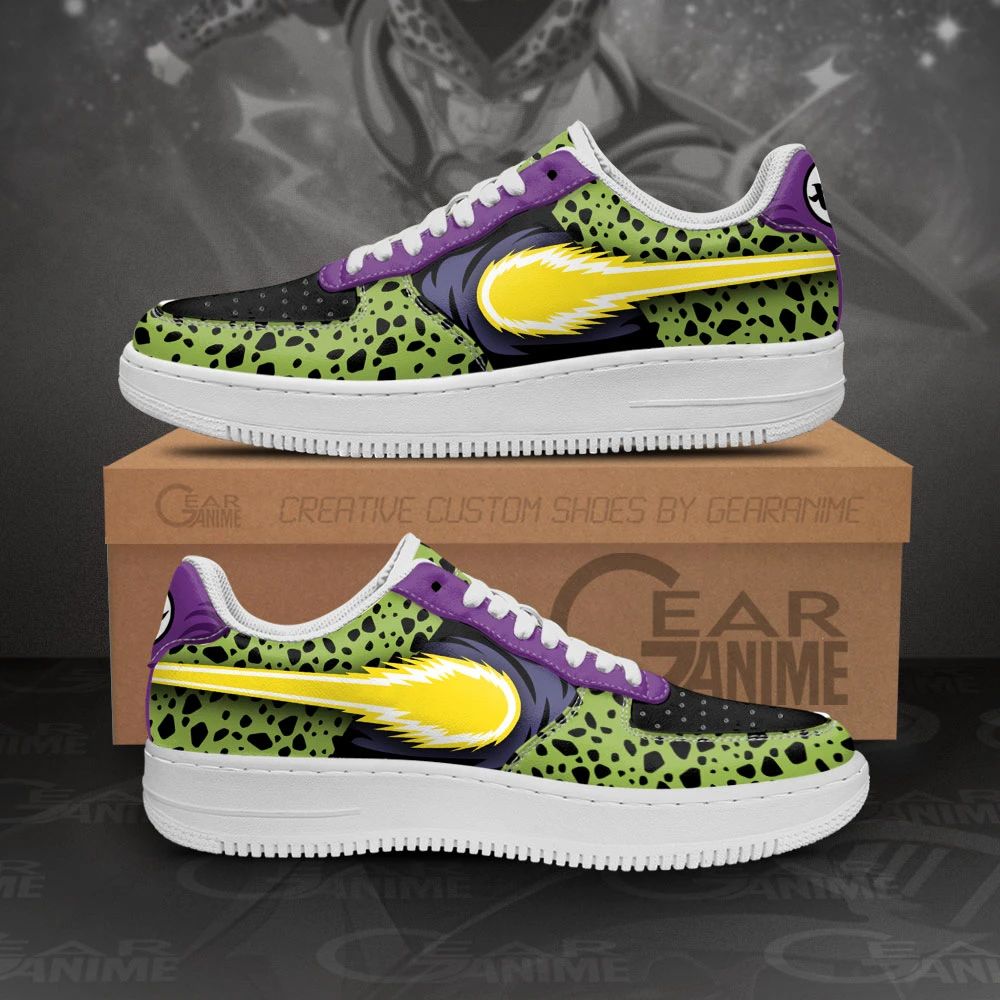 Dbz Perfect Cell Air Force 1 Sneakers Custom Dragon Ball Anime Shoes ...