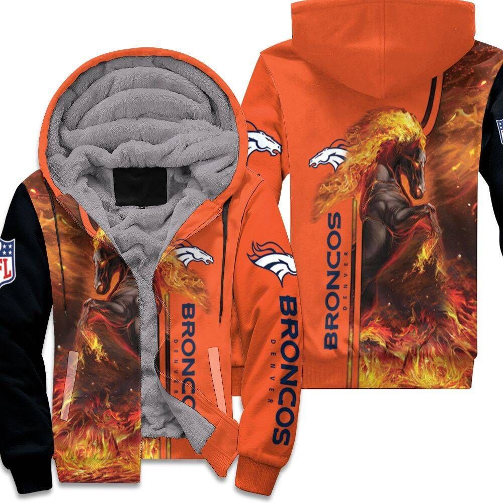 Denver Broncos Fire Horse Unisex Fleece Hoodie – We sell presents, you ...