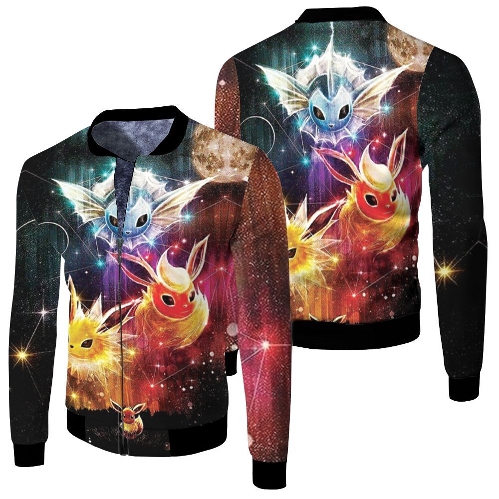 Eevee Evolutions Pokemon 3D Fleece Bomber Jacket FBJ1294 – We sell ...