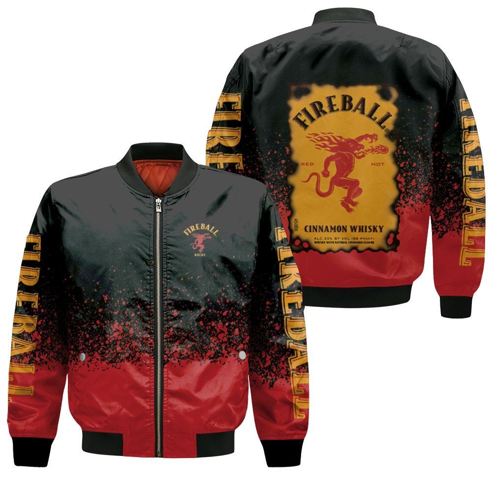 Fireball Cinnamon Whisky Logo For Wine Lover 3D Bomber Jacket BBJ1999 ...