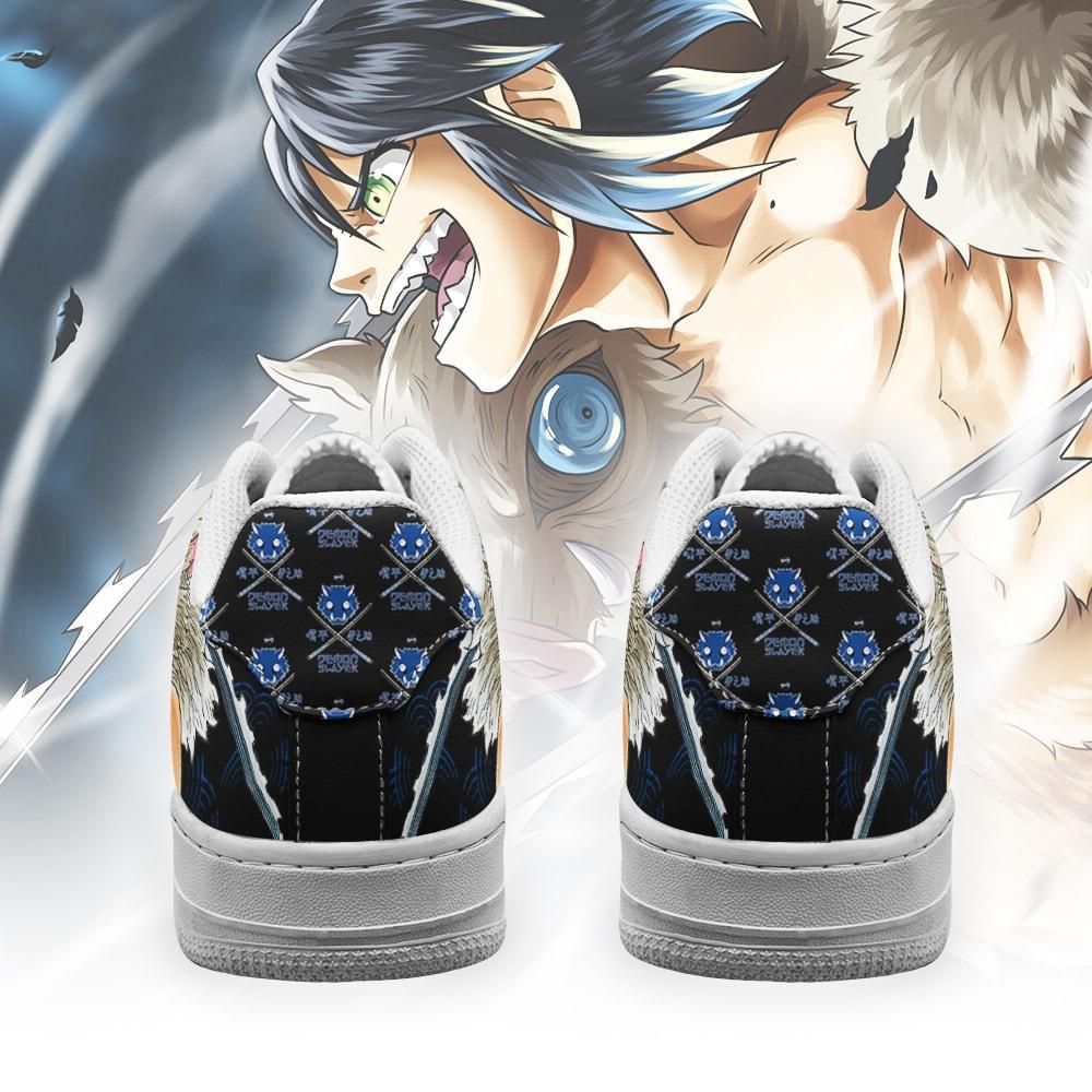 Inosuke Nike Air Force Shoes Unique Demon Slayer Anime Custom Sneakers ...