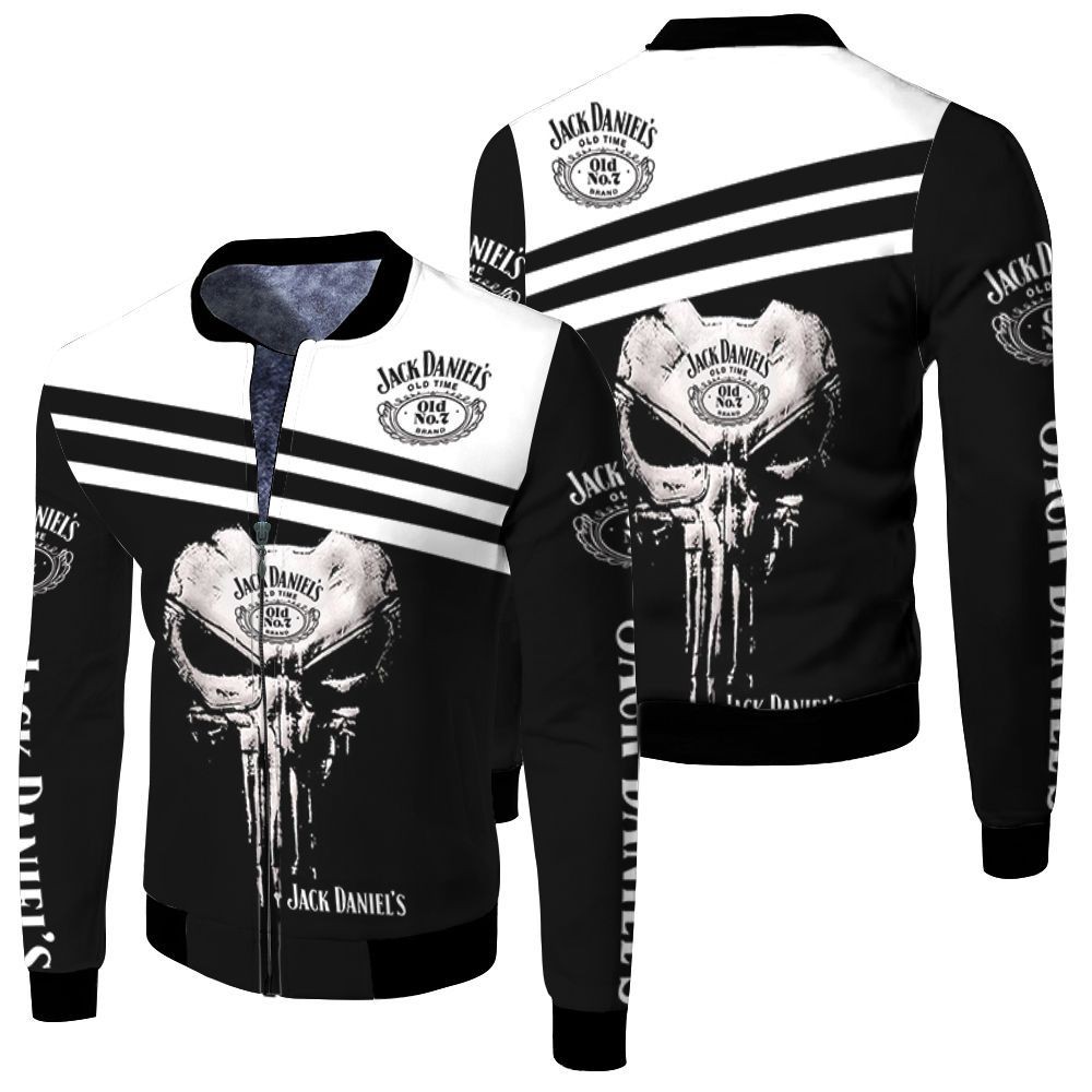 Jack Daniels No7 Skull 3D Fleece Bomber Jacket FBJ0297 – We sell ...