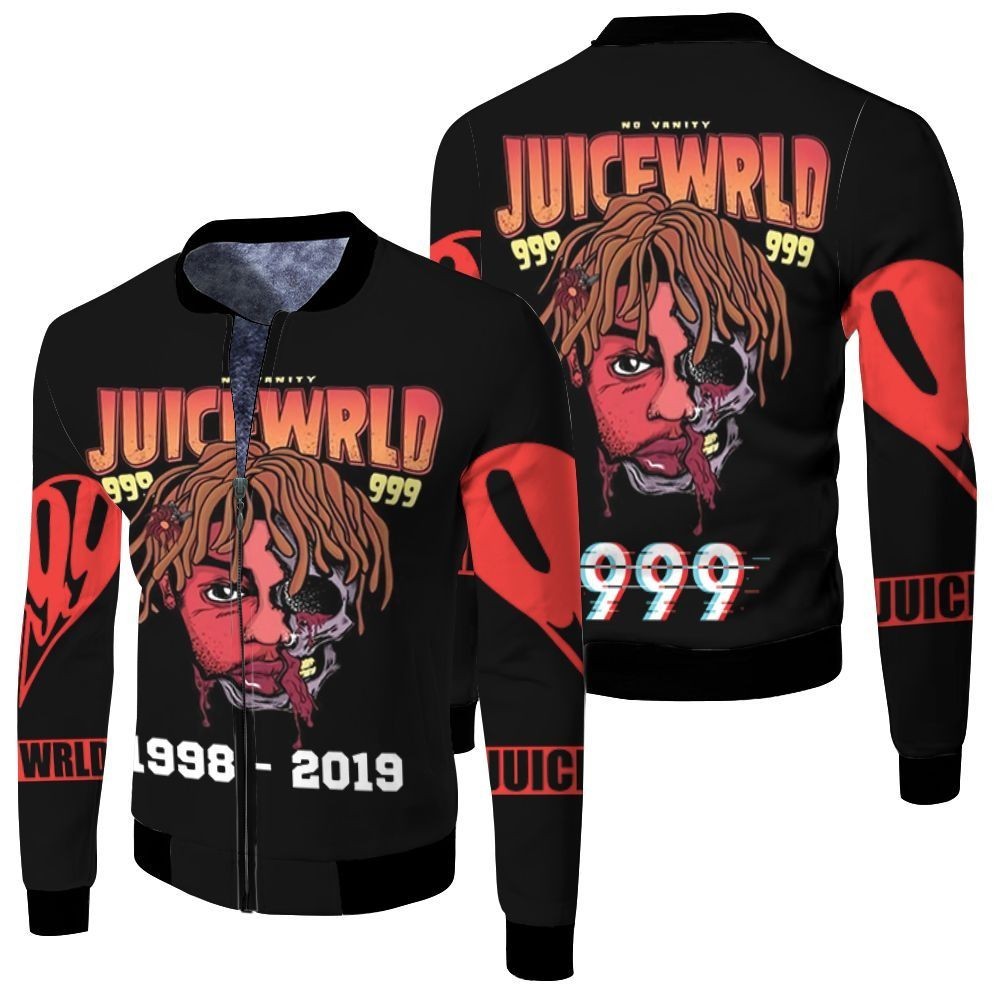 Juice Wrld 999 Pop Half Skull Fleece Bomber Jacket FBJ1332 – We sell ...