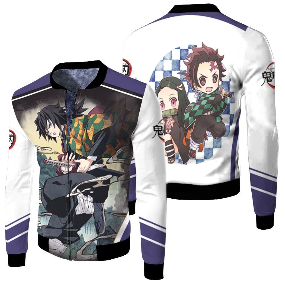 Kocho Shinobu Kimetsu No Yaiba Fleece Bomber Jacket FBJ1002 – We sell ...