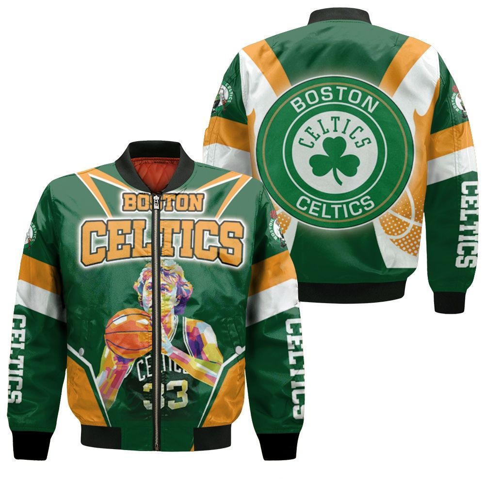 Larry Bird 33 Boston Celtics Vintage Artwork Bomber Jacket BBJ2027 – We ...