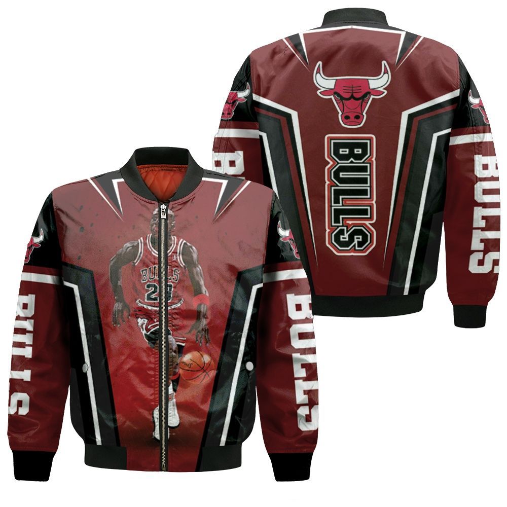 Michael Jordan 23 Chicago Bulls With The Ball Bomber Jacket BBJ2159 ...