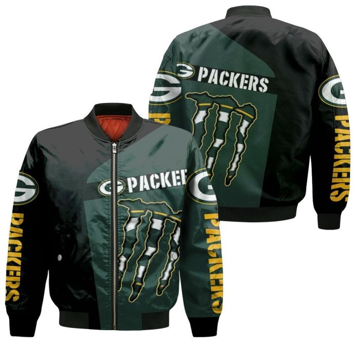 Monster Energy Green Bay Packers Bomber Jacket BBJ1226 – We sell ...
