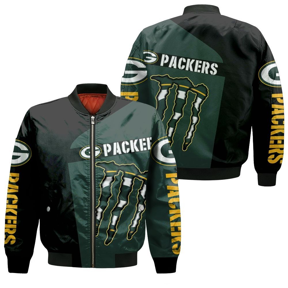 Monster Energy Green Bay Packers Bomber Jacket BBJ1226 – We sell ...