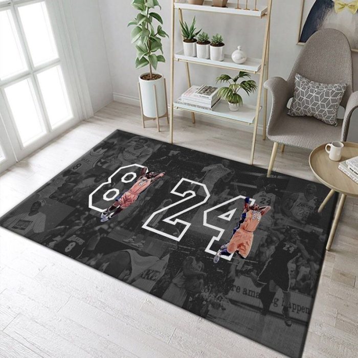 NBA Los Angeles Lakers Kobe Bryant Basketball Area Rug Carpet Living ...