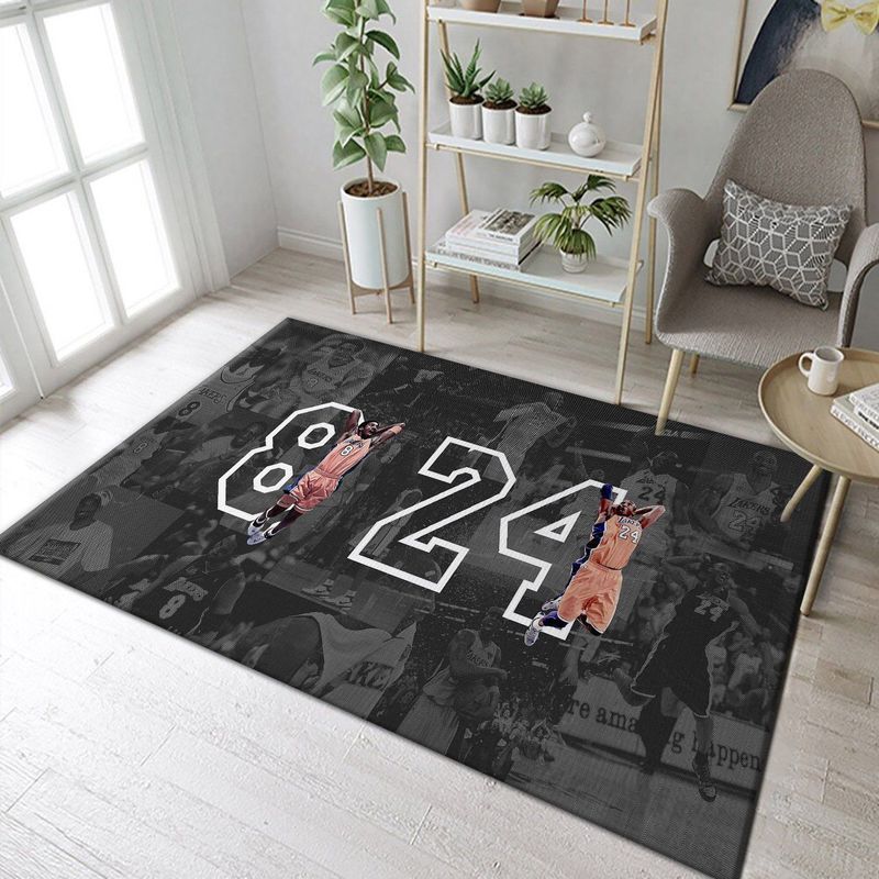 NBA Los Angeles Lakers Kobe Bryant Basketball Area Rug Carpet Living ...