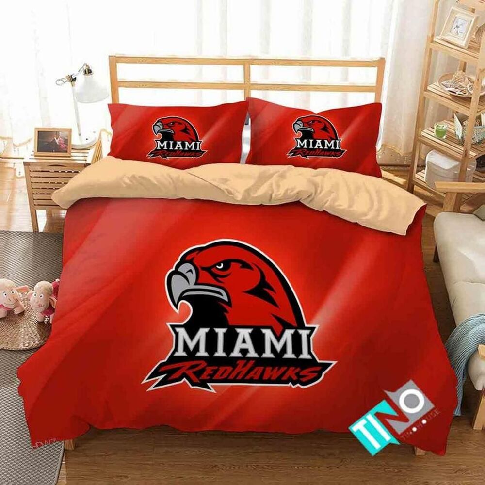 NCAA Miami Redhawks 1 Logo N 3D Duvet Cover Bedding Sets BS3004 – We ...