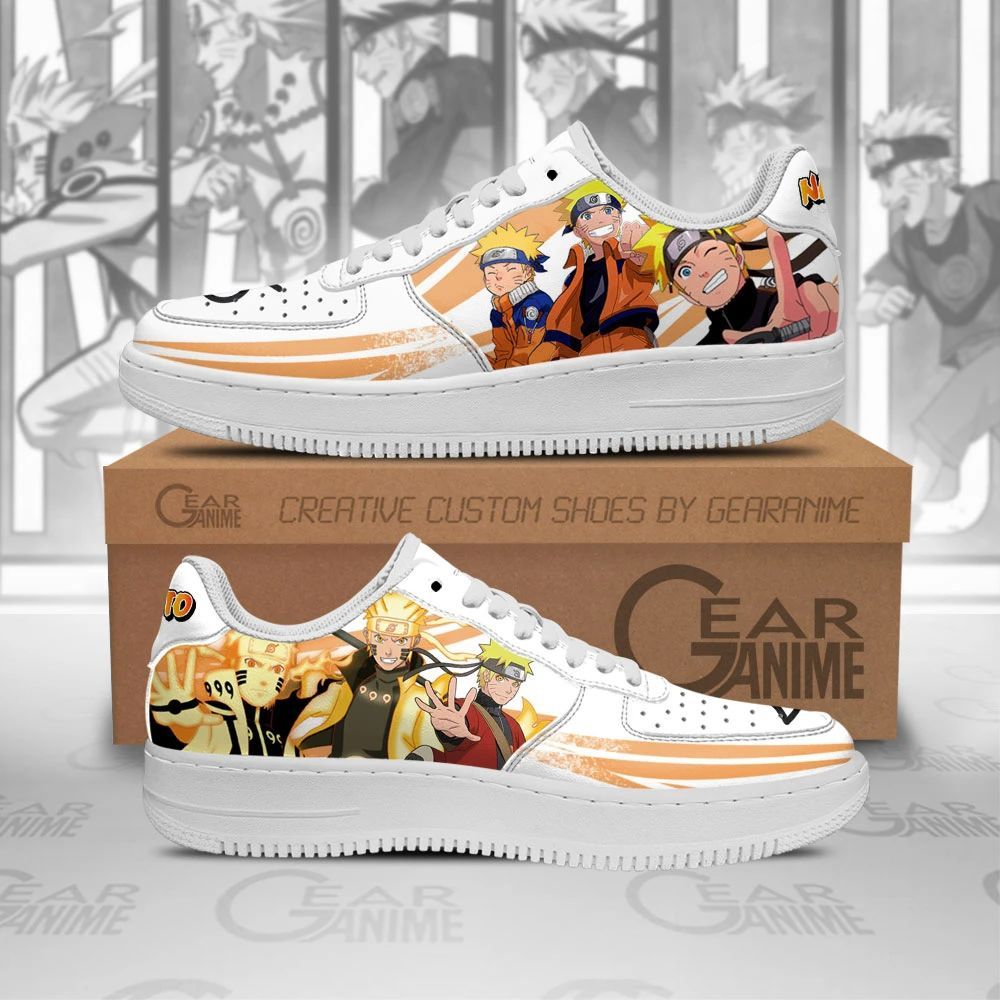 Naruto Evolution Air Force 1 Sneakers Custom Anime Shoes AF1040 – We ...