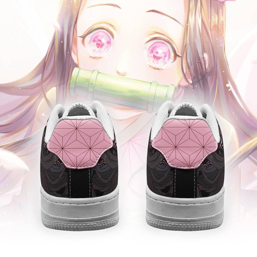 Nezuko Nike Air Force Shoes Unique Demon Slayer Anime Custom Sneakers ...