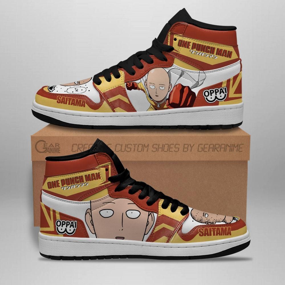 One Punch Man Sneakers Saitama Funny Face Custom Shoes JDH0285 – We ...