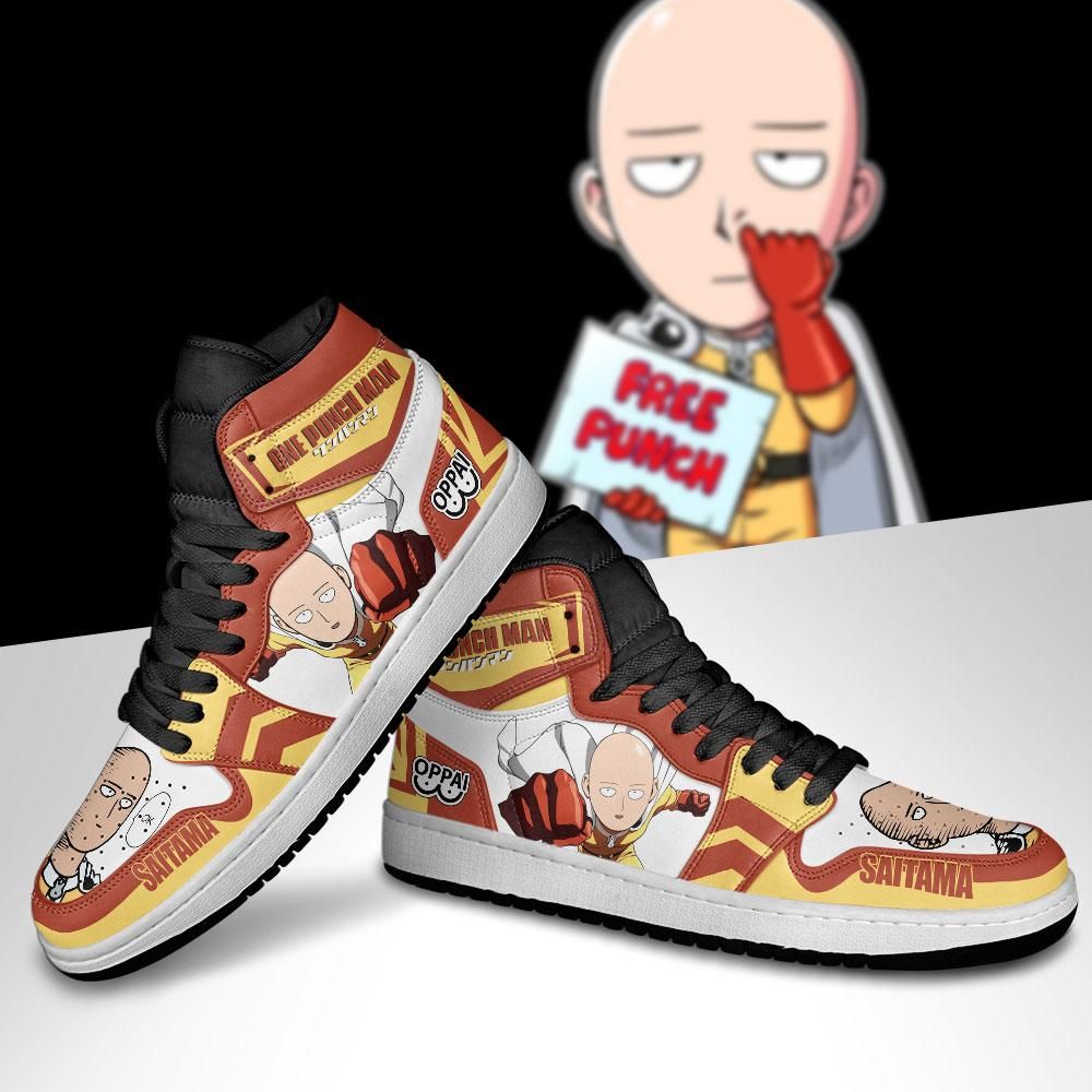 One Punch Man Sneakers Saitama Funny Face Custom Shoes JDH0285 – We ...