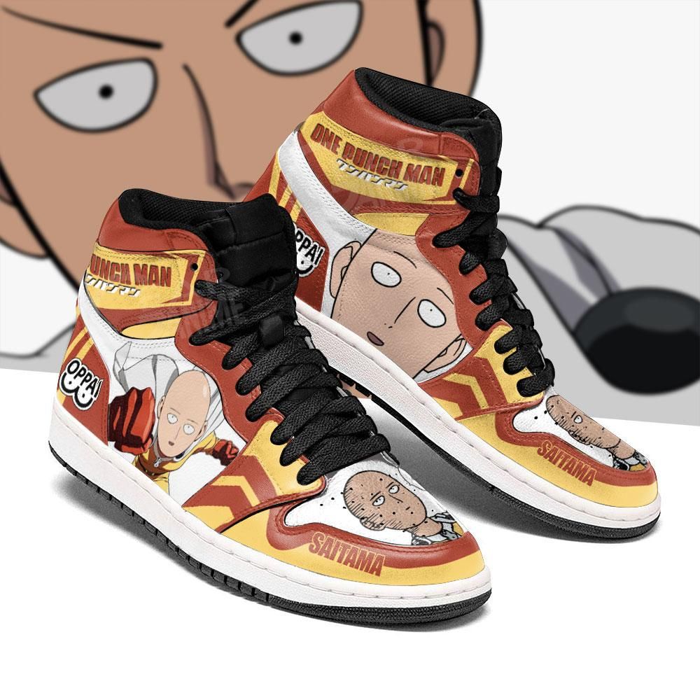 One Punch Man Sneakers Saitama Funny Face Custom Shoes JDH0285 – We ...