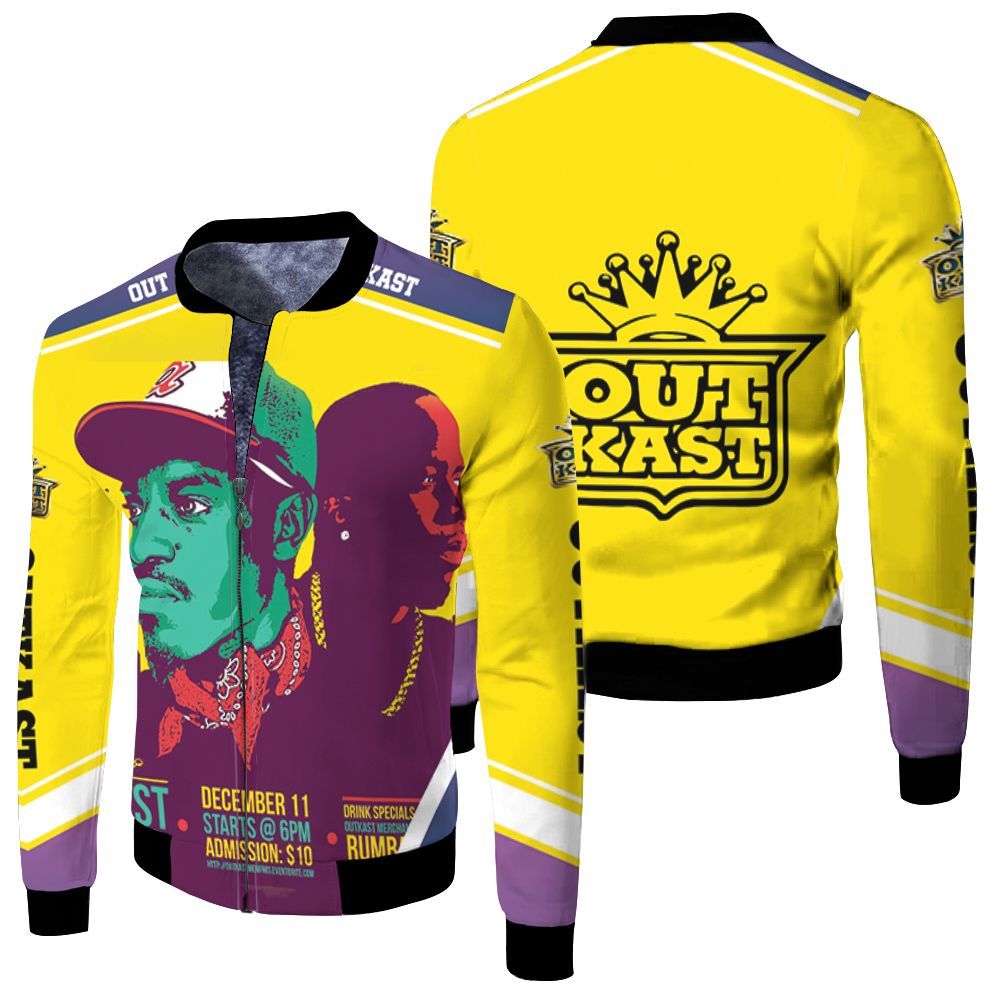 Outkast Watch Party Graffiti Style Fleece Bomber Jacket FBJ0584 – We ...