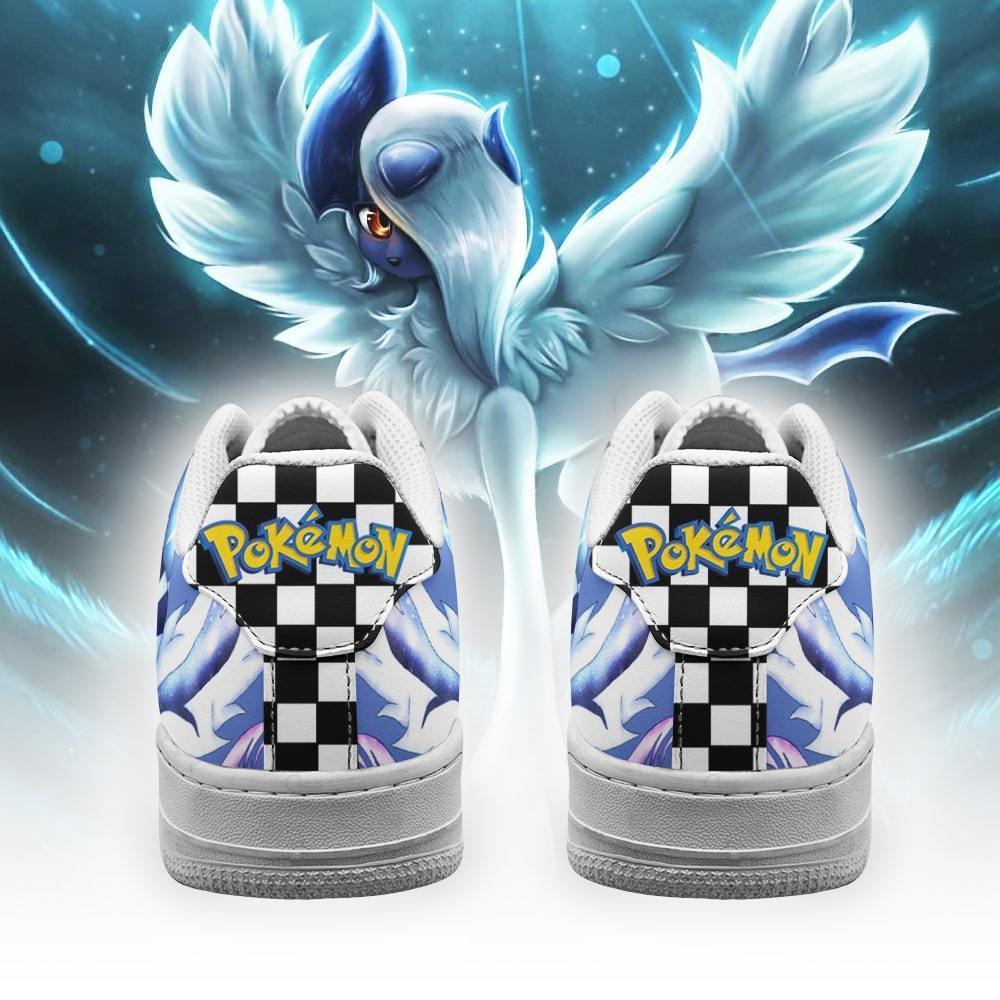 Poke Absol Air Force Sneakers Checkerboard Custom Pokemon Shoes AF0725 ...