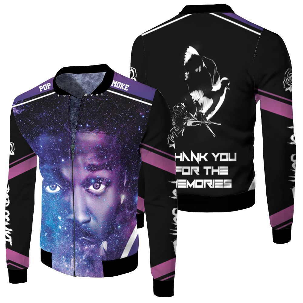 Pop Smoke Shooting Star Universe Rap Hip Hop Legend Fleece Bomber ...