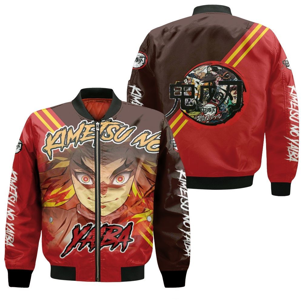 Rengoku Kyojuro Kimetsu No Yaiba Bomber Jacket BBJ1117 – We sell ...