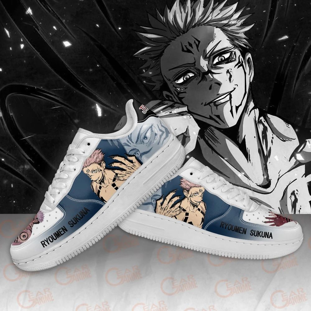 Ryoumen Sukuna Jujutsu Kaisen Air Force 1 Sneakers Custom Anime Shoes ...
