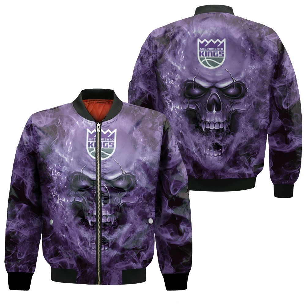 Sacramento Kings NBA Fans Skull Bomber Jacket BBJ0921 – We sell ...