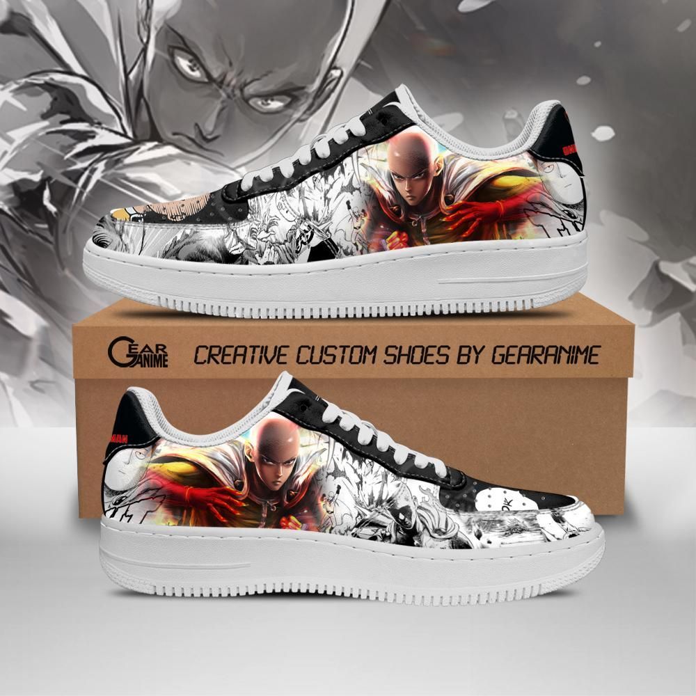 Saitama One Punch Man Air Force Sneakers Anime Custom Shoes AF0287 – We ...