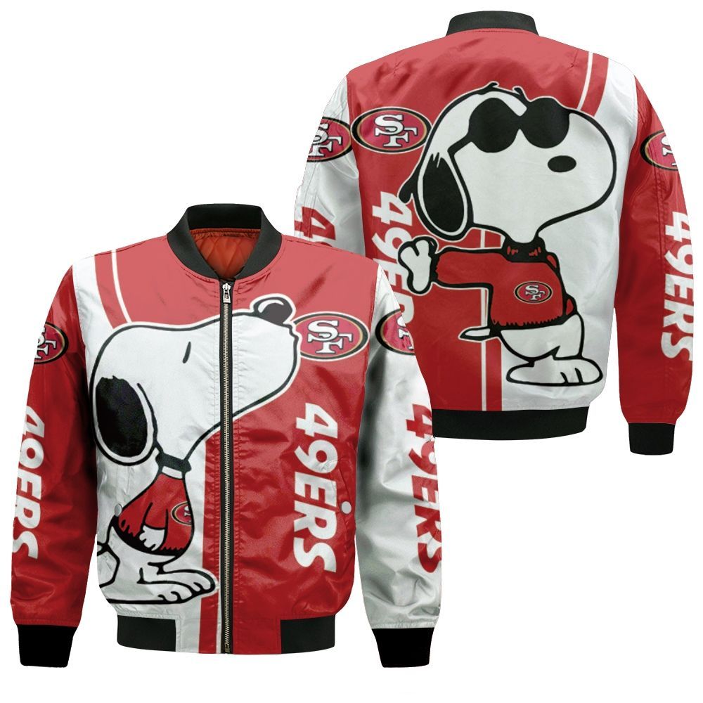 San Francisco 49Ers Snoopy Lover 3D Printed Bomber Jacket BBJ2042 – We ...