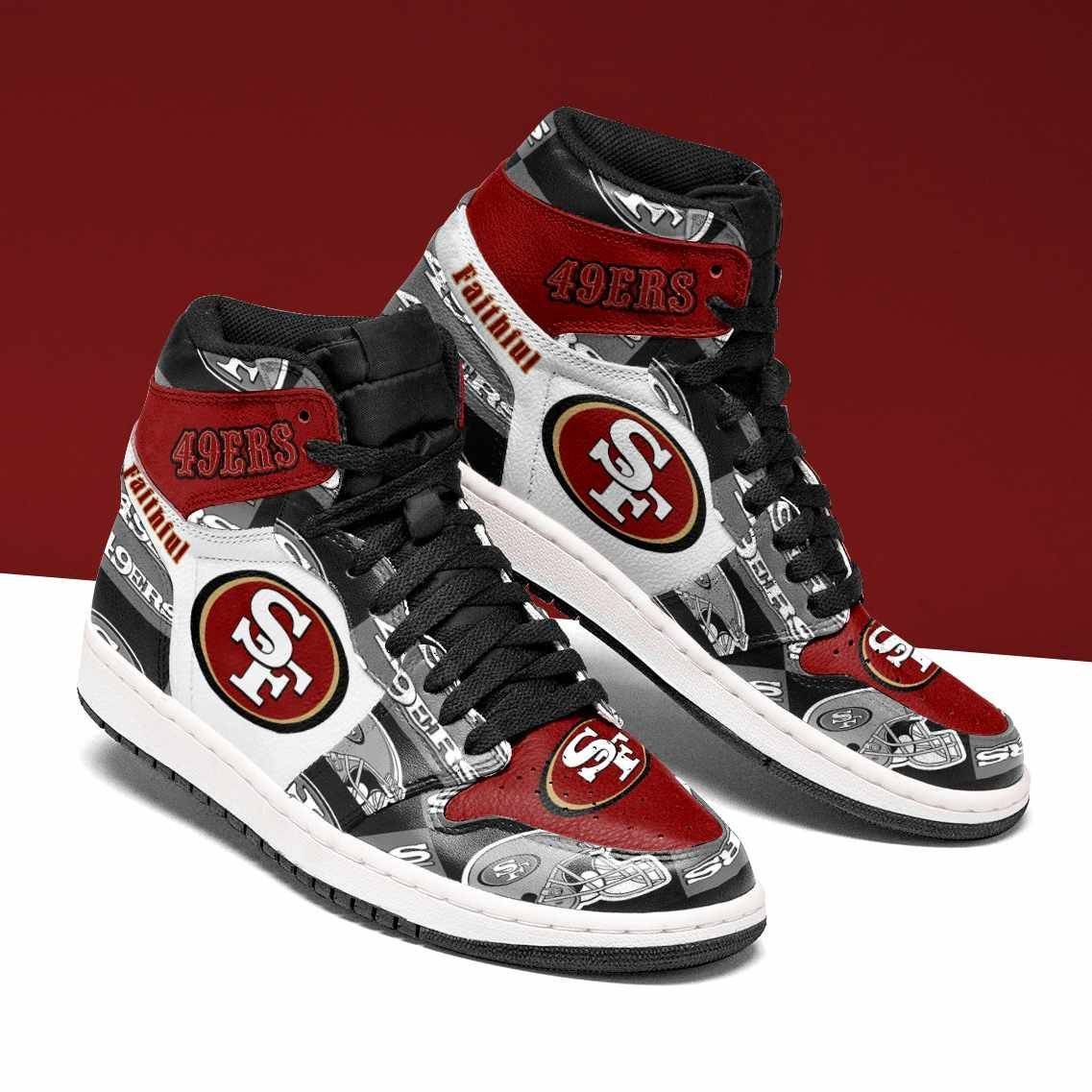 San Francisco 49ers Air Jordan 1 Sport Custom Sneakers JDH1978 – We ...