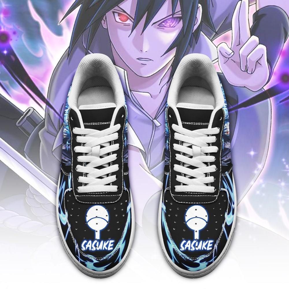 Sasuke Uchiha Air Force Sneakers Custom Naruto Anime Shoes Leather ...