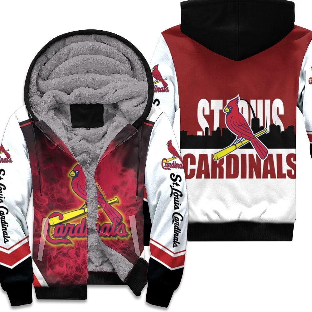 St Louis Cardinals Red Smoke Pattern For Fan Unisex Fleece Hoodie – We ...