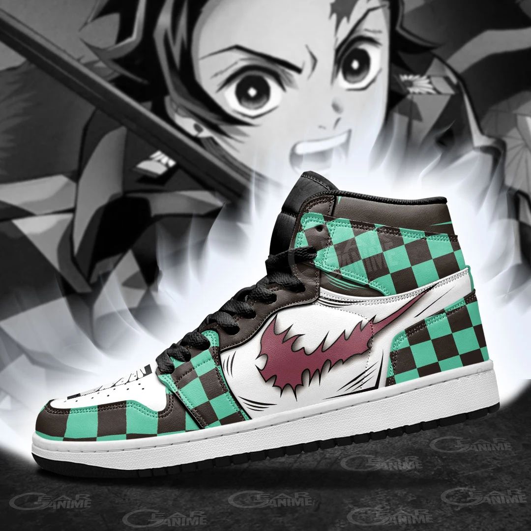 Tanjiro Kamado Sneakers Demon Slayer Custom Anime Shoes JDH0221 – We ...